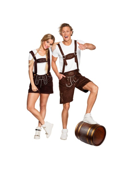 Faux Leather Lederhosen with Braces | Maskeraad